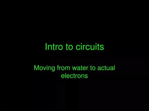 PPT Introduction To Circuits Understanding Basic Concepts And Ohm S Law PowerPoint