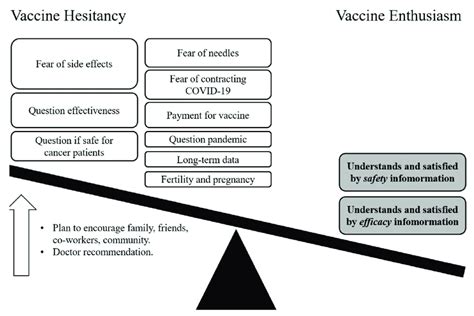 Model Of Vaccine Hesitancy Or Enthusiasm In Cancer Patients The Size