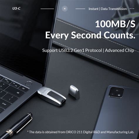 ORICO USB Flash Drive Original 32GB 64GB 128GB 256GB Type C Memory Stick U Disk 100MB SORICO U3