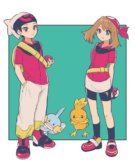 Yukue M Brendan Pokemon May Pokemon Mudkip Torchic Nintendo Pokemon Pokemon