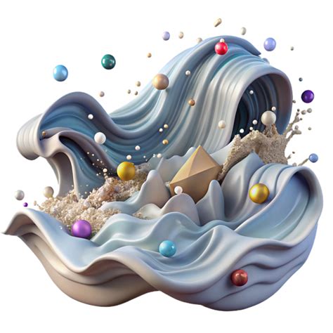 Beautiful Abstract Ocean Waves Crashing On Shore Dynamic Angle Cutout High Resolution 60775816 Png