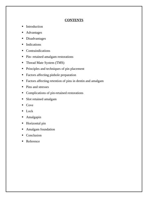 Complex Amalgam Restorations Pdf