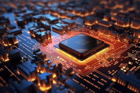 Premium AI Image Digital Electronic Chip Technology And Innovation Illustration Ai Generative