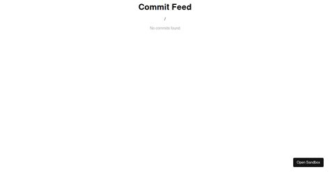 Github Commits Ui Codesandbox