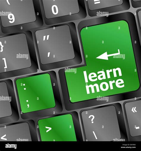 education concept with learn more button on computer keyboard stock