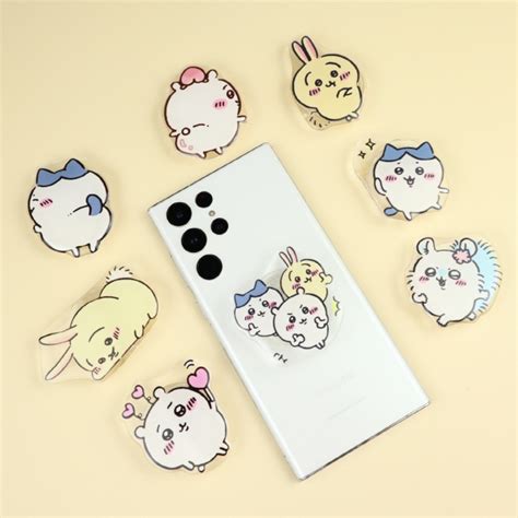 먼작귀 치이카와 귀여운 캐릭터 아크릴 핸드폰 갤럭시 스마트톡 커플 그립 에이블리