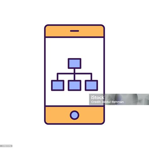 Mobile Hierarchy Vector Icon Stock Illustration Download Image Now Connection Cut Out