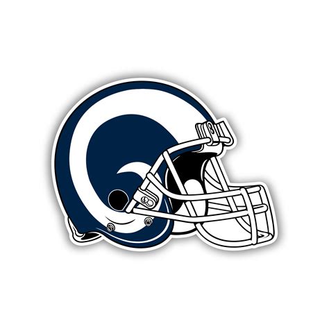 Los Angeles Rams Blue And White Helmet Temporary Tattoo Biggest