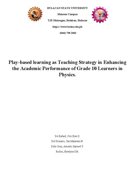 Chapter 1 To 3 Final Thesis Bulacan State University Meneses Campus Tjs Matungao Bulakan