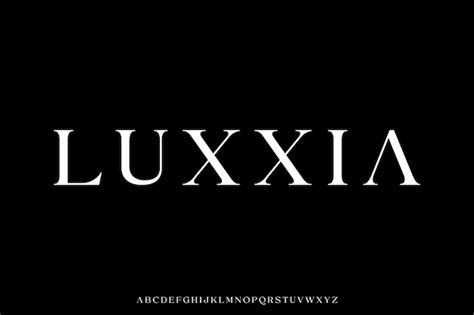 Premium Vector Modern Luxury Sharp Serif Alphabet Display Font Vector Illustration