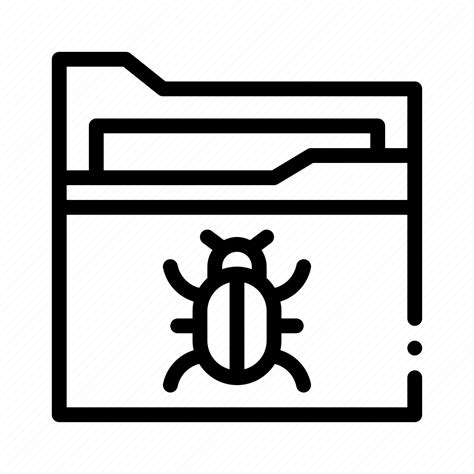 infected folder malware coding antivirus icon download on iconfinder