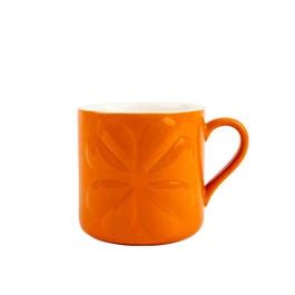 Carnaby Porcelain Embossed Mug Orange Robert Dyas
