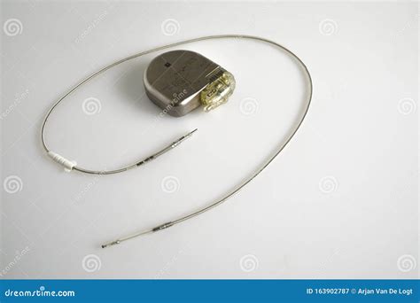 An Implantable Cardioverter Defibrillator Or Icd Pacemaker With Leads This Is Placed In The