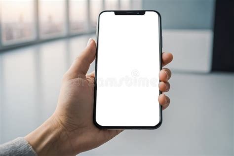 Woman Hand Showing White Screen Modern Technology Showcase Stock Illustration Illustration Of