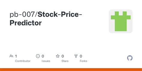 github pb 007 stock price predictor