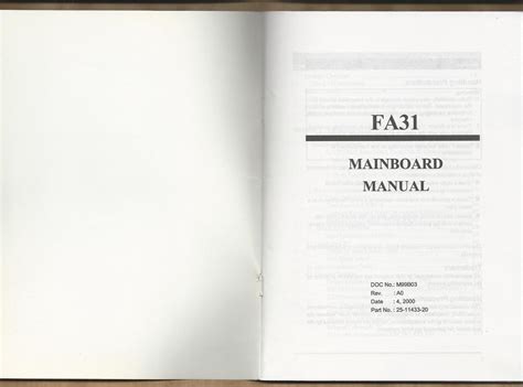 Základní Deska 1st Mainboard Fic Fa31 Tištěný Návod Aukro