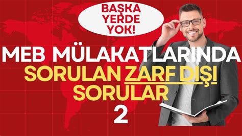 MÜlakat Soru Cevaplar 2bÖlÜm Yurtdışıöğretmenlik Meb Mebmülakat