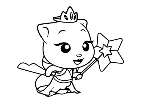 Talking Angela Coloring Pages To Print Free Printable Coloring Pages