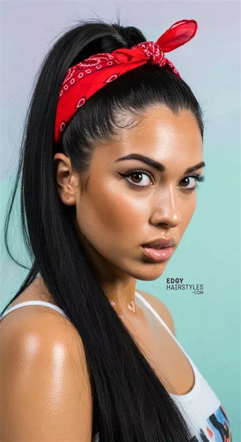 2 High Ponytail With Bandana Wrap Top 8 Fab Bandana Hairstyles To