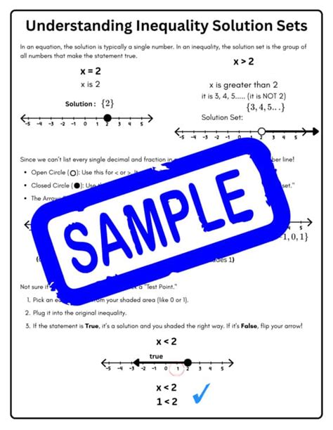 Mastering Inequality Solutions Guided Notes And Practice Activity