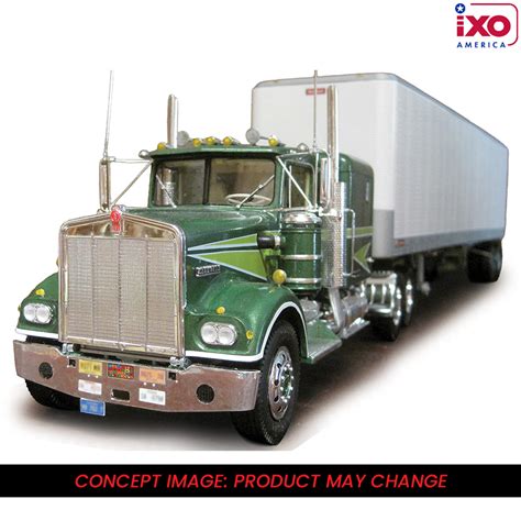 164 1974 Kenworth W 925 Green With White Trailer