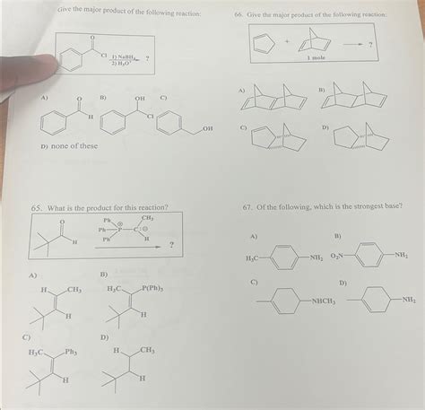 Solved Give The Major Product Of The Following Reaction Chegg