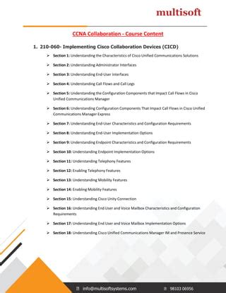 CCNA Collaboration Course Content Pdf