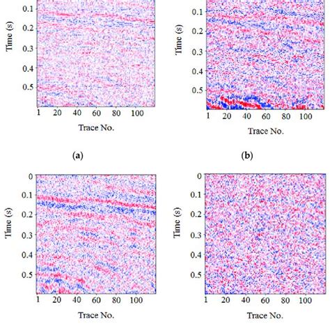 denoising comparison of real seismic data results denoised results