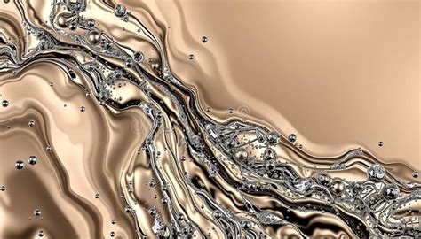 Abstract Metallic Fluid Texture Showcasing Modern Art And Reflective Surface Design Generative