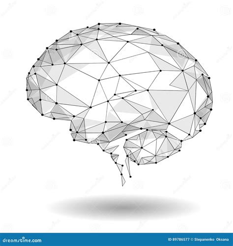 Concept Of Active Human Brain With Binary Code Stream Human Brain Covered With Fall Of Binary