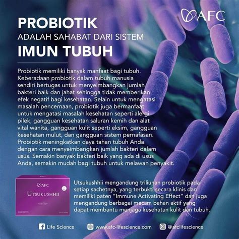 Manfaat Probiotik Utsukushhii Afc Indo