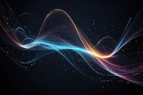 Premium Photo Particle Motion Flow Trails Futuristic Data Stream