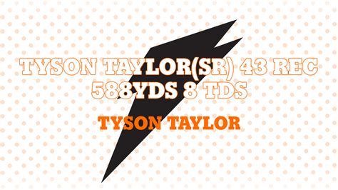 Tyson Taylorsr 43 Rec 588yds 8 Tds Tyson Taylor Highlights Hudl