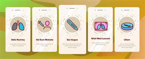 Tuberculosis Disease Onboarding Icons Set Vector 18777679 Vector Art At