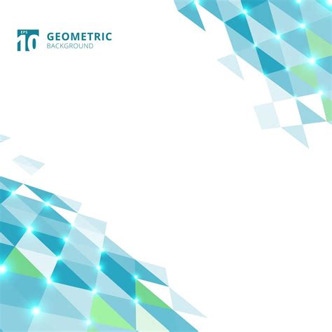 Abstract Blue Triangles Geometric Perspective On White Background 570460 Vector Art At Vecteezy