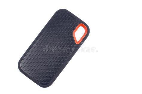 External Portable Ssd Disk Isolated On White Background Stock Image Image Of Backup Computer