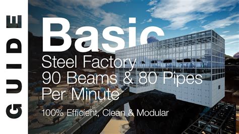 Basic Steel Factory - 90 Beams & 80 Pipes / Minute [SATISFACTORY GUIDE] - YouTube