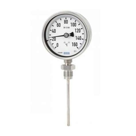 Analog Temperature Gauge Industrial Grade Silver Color Smooth