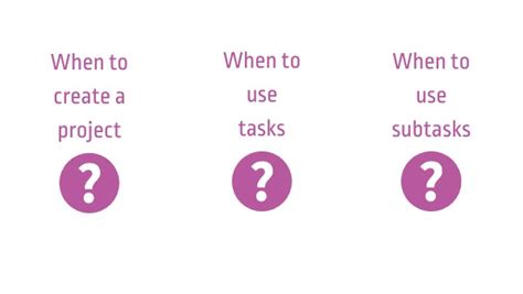 project tasks or subtask