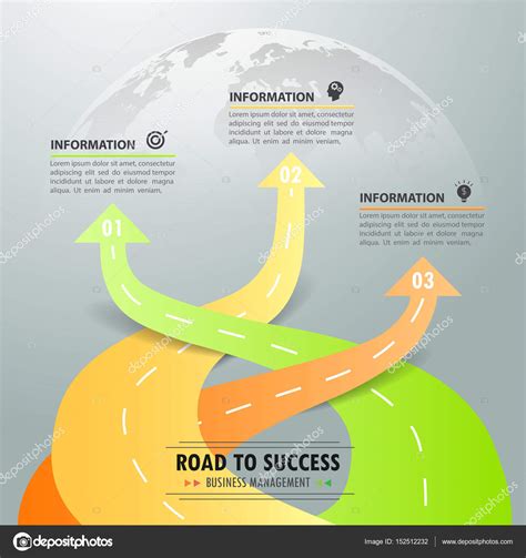 Road Way Infographic Template 3 Options Stock Vector Image By