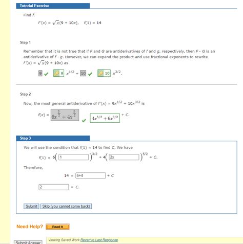 Solved Tutorial Exercise Find F F X V 9 10x F 1 Chegg Com
