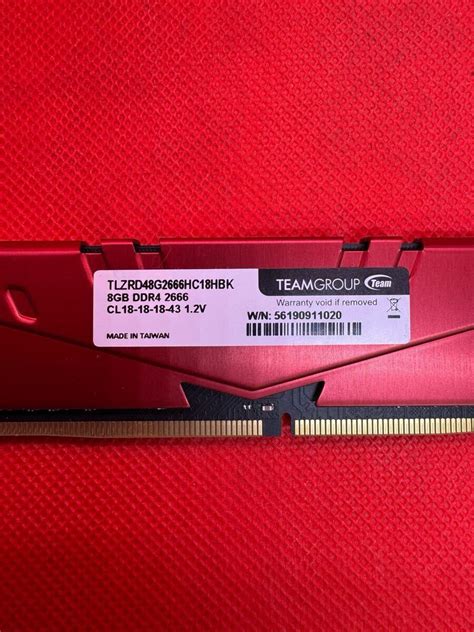 Yahooオークション Team Tforce Vulcanz 8gb Ddr4 2666 Cl 18 18 18