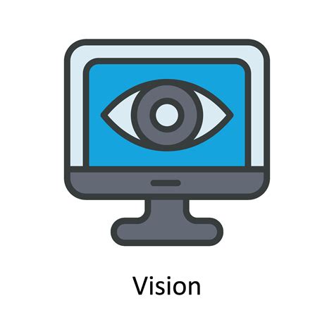 Vision Vector Fill Outline Icon Design Illustration Cyber Security