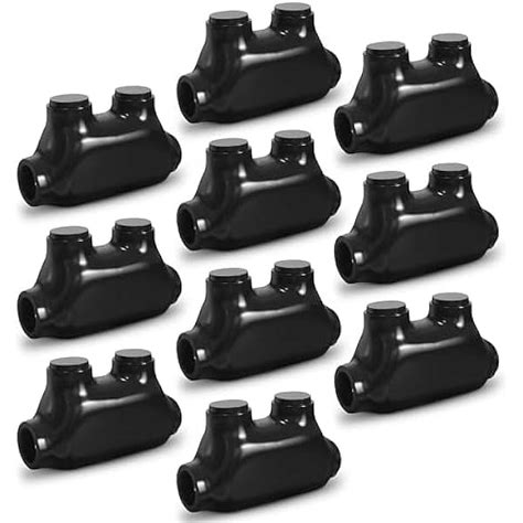Yunhouse 10 Pack Black Insulated Inline Splice Connector 2 14 Wire