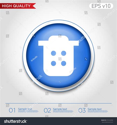 Delete Icon Button With Delete Icon Modern Ui Royalty Free Stock Vector 576162769