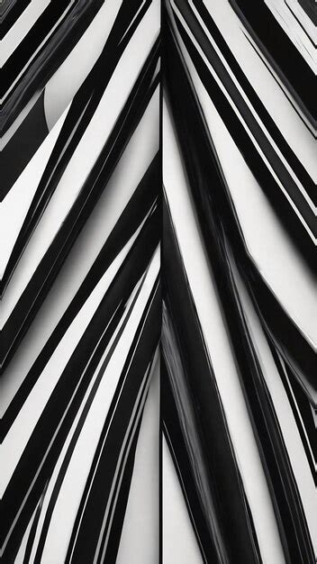 Premium Ai Image Black And White Strip Line Warning Sign Pattern