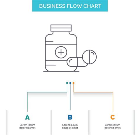 Medizin Pille Kapsel Drogen Tablet Business Flow Chart Design Mit 3