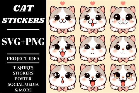 Feline Expressions Cat Emotions Graphic By Endrawsart Creative Fabrica