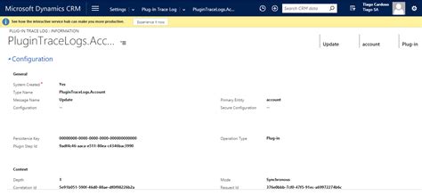 CRM Plugin Trace Logs Power Platform By Tiago Michelini Cardoso