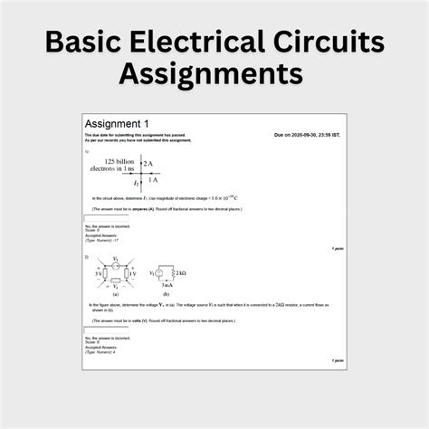 Basic Electrical Circuits Assignments Notes Le Lo